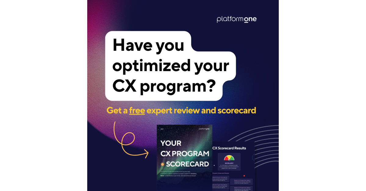 Platform One Unveils CX Program Scorecard | Newswire