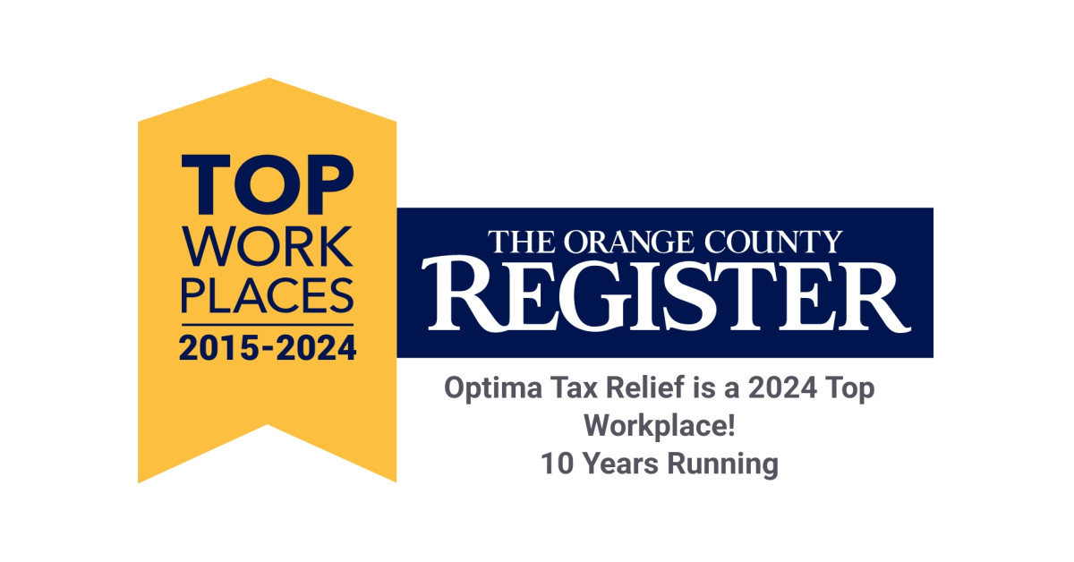 Optima Tax Relief Named Orange County Register Top Workplace for 10th Consecutive Year | Newswire