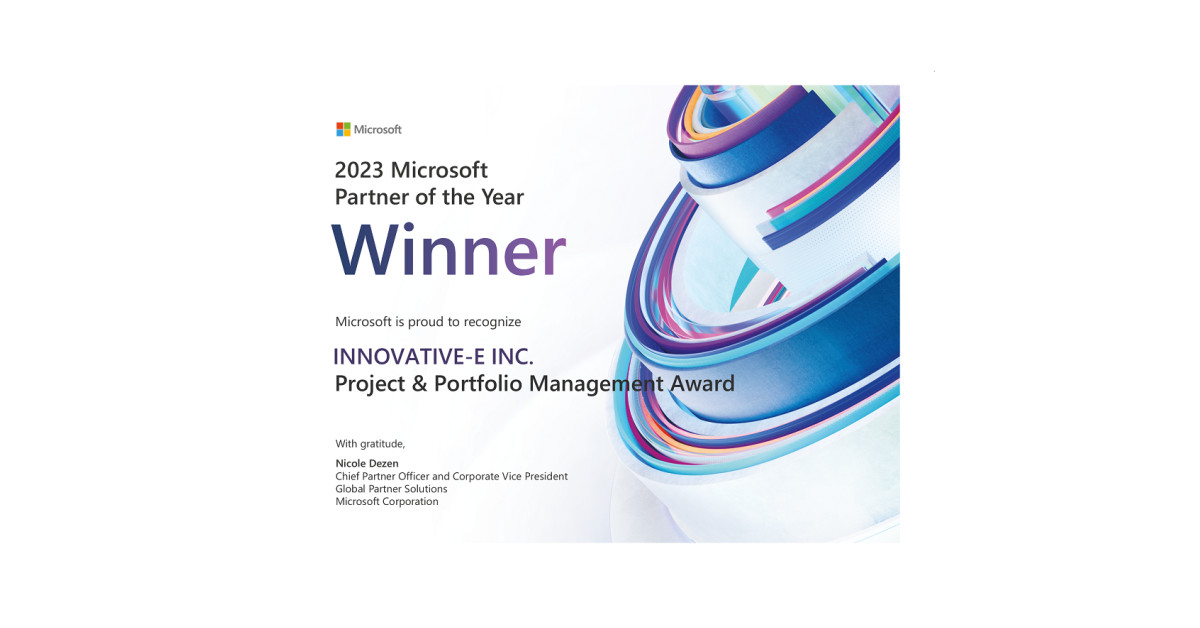 Innovative-e Recognized as 2023 Microsoft Partner of the Year for ...
